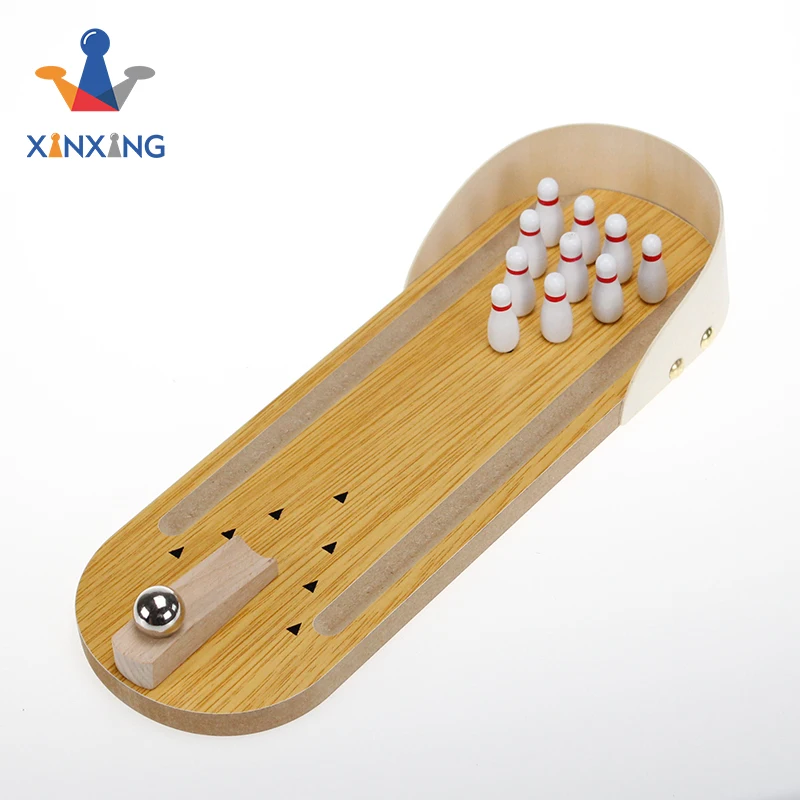 Mini Wooden Desktop Bowling Game - Fun & Quality