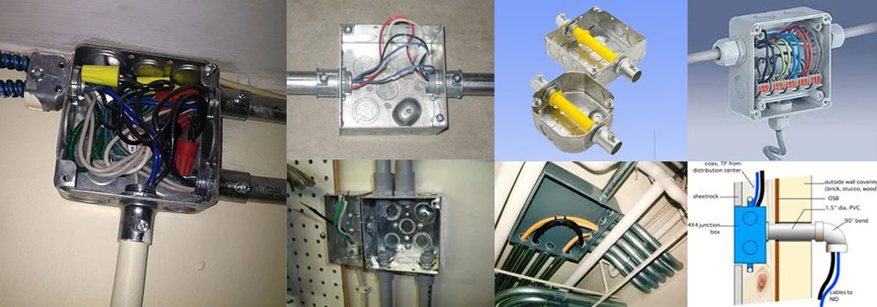 3x3 Inch Electrical Steel Conduit Box with Knockout