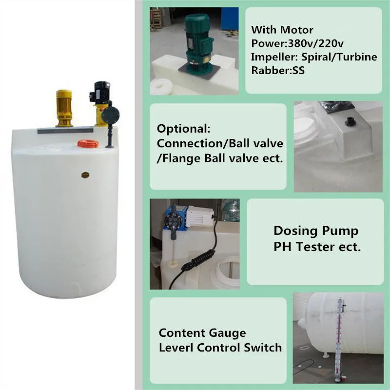 3000l Chemical Mixing Tank Mixer Dosing System For Water Treatment ...