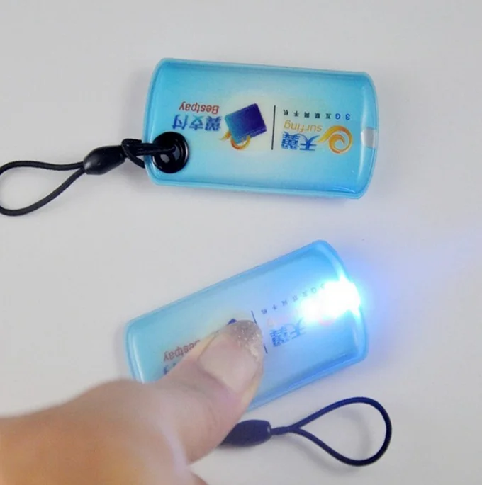 Custom LED Keychain Lights - Promotional PVC Keyrings