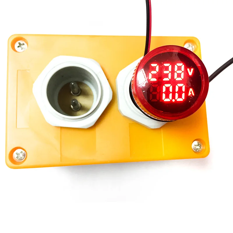 22mm Led Mini Panel Round Digital Ac Dc Voltmeter Ammeter Signal ...