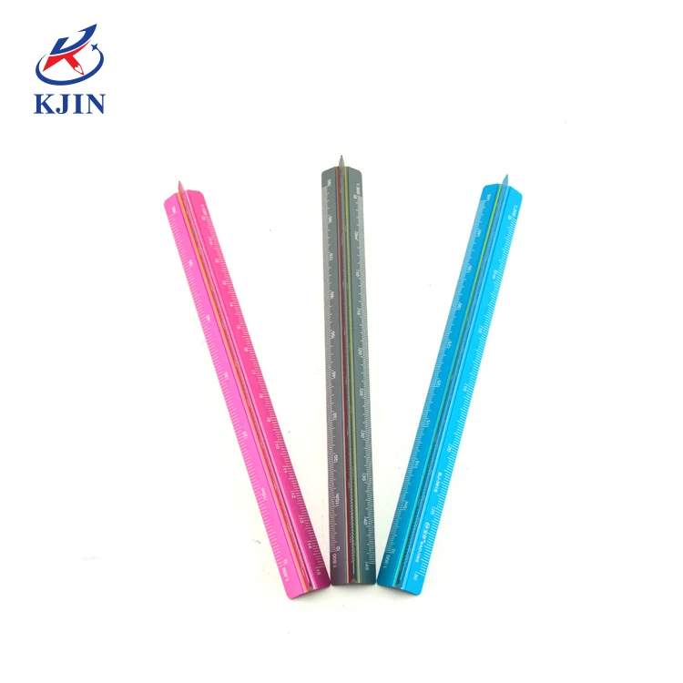 OEM Color and Logo 15cm Engineering Aluminium Triangular Scale Ruler