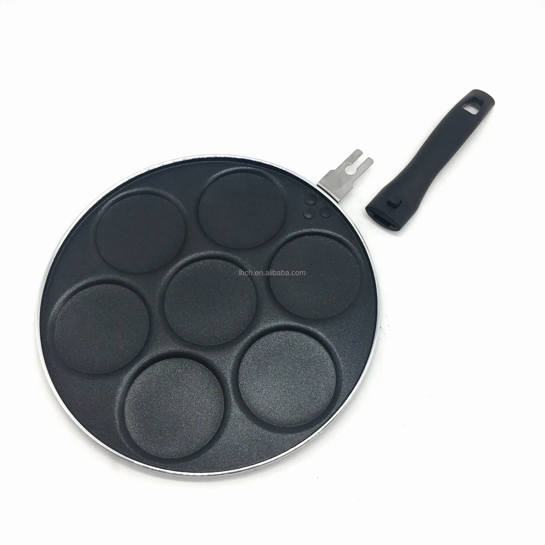 7 Cups Press Aluminum Blinis Pan With Non-stick Coating Detachable ...
