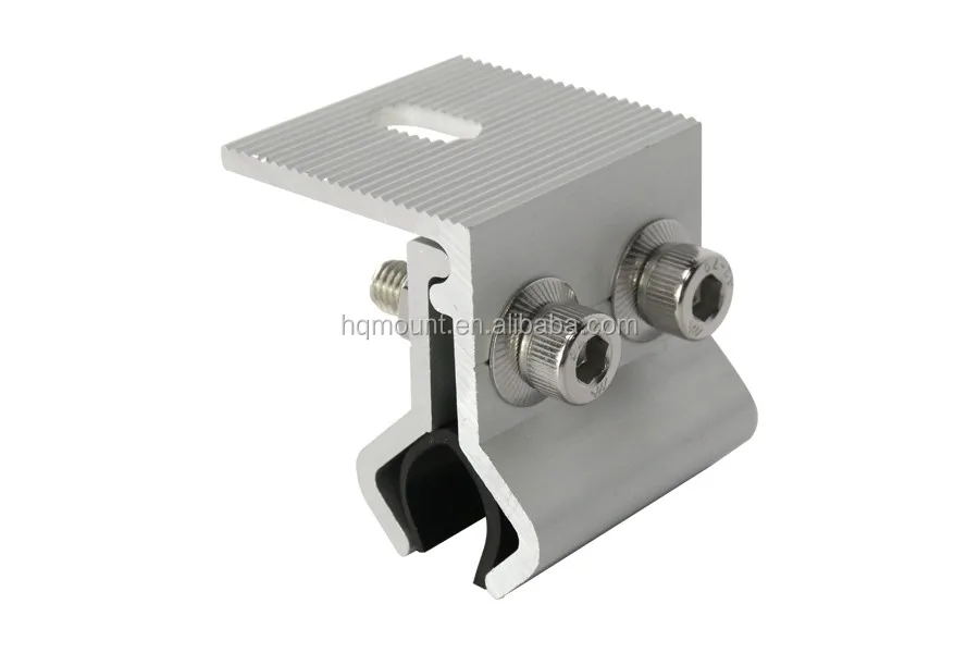 Aluminium 35mm-50mm Pv Solar Module Middle Inter Clamp And End Clamp ...