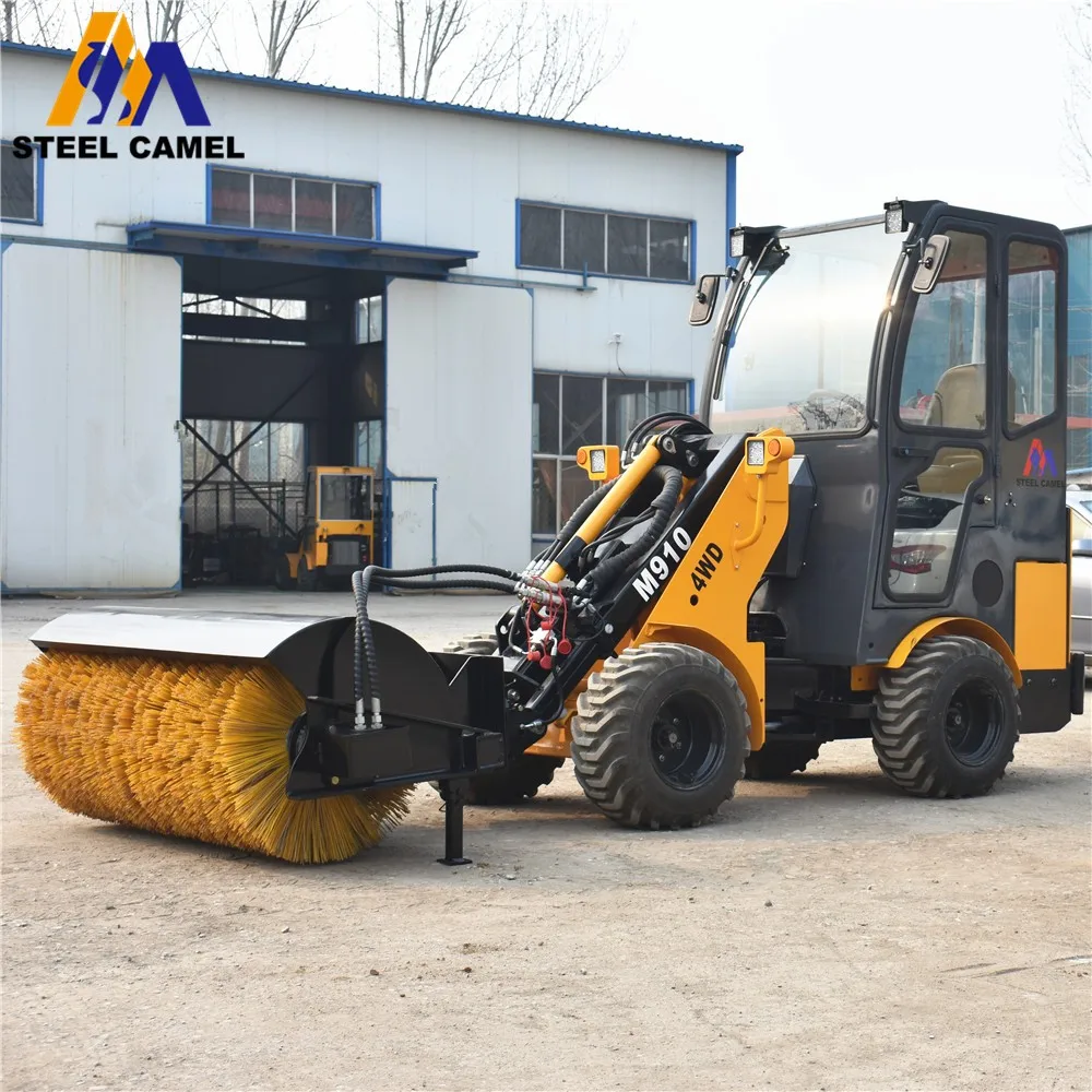 1.9m Snow Cleaning Road Brush Sweeper for Skid Steer Loader