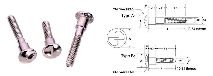 One Way Sex Bolt - Secure and Versatile Fastening Solution