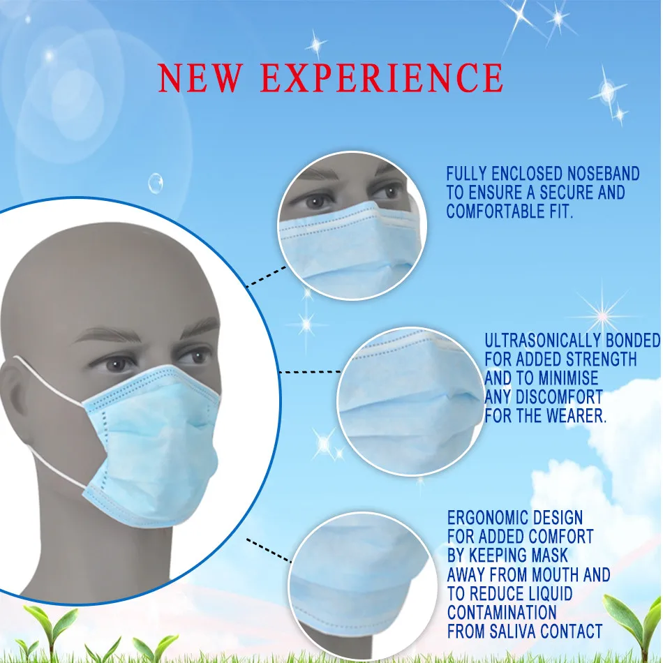 Sanitary Restaurant Cooking Disposable Face Mask - Buy Face Mask ...