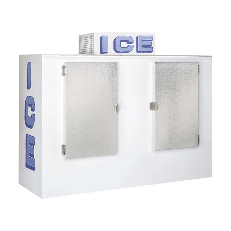 Gas Station Use Cube Bags Storage Ice Freezer Merchandiser Outdoor