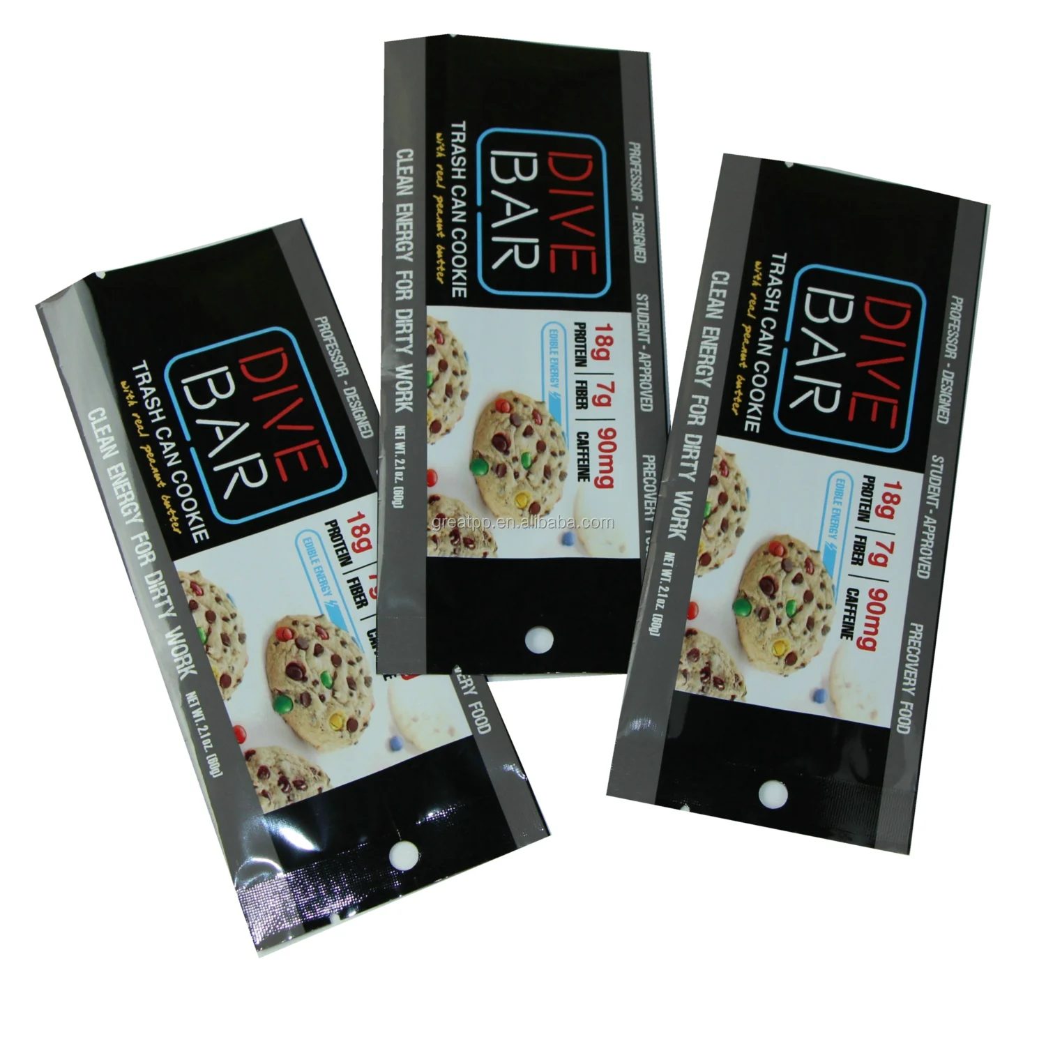 Custom Printed Mylar Granola Bar Wrapper Foil Candy Bar Wrapper - Buy ...