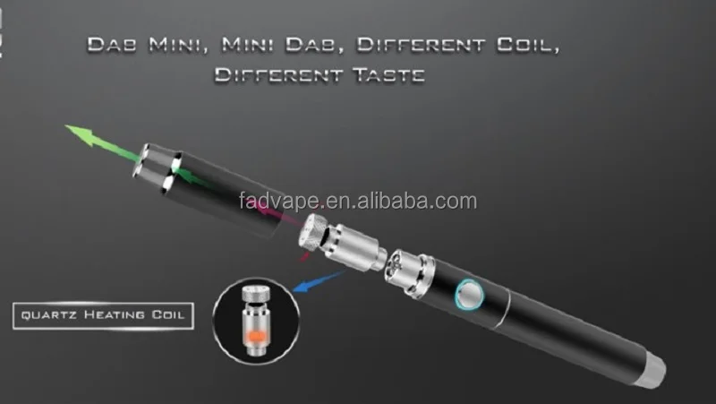Portable dab vaporizer pen dual drip tips quartz rod coil concentrate ...