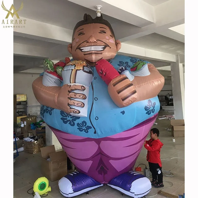 Customized Character Inflatable Cartoon Man Figure For Outdoor Night ...