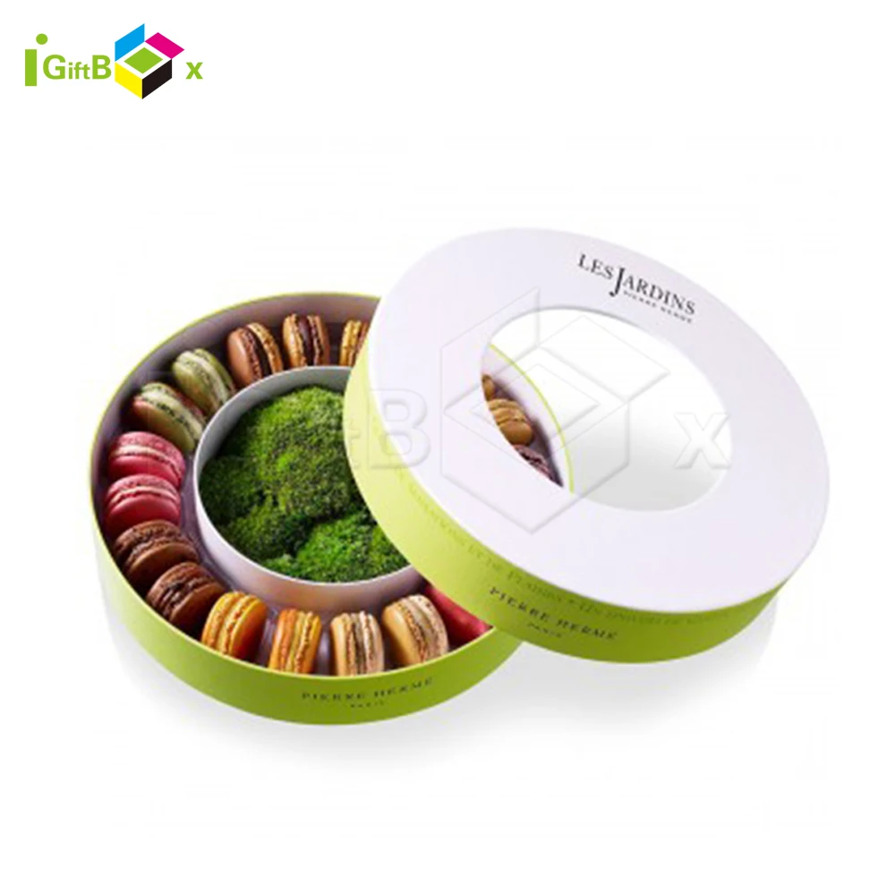 Customized Round Macaron Box - Sweet Sugar Candy Packaging