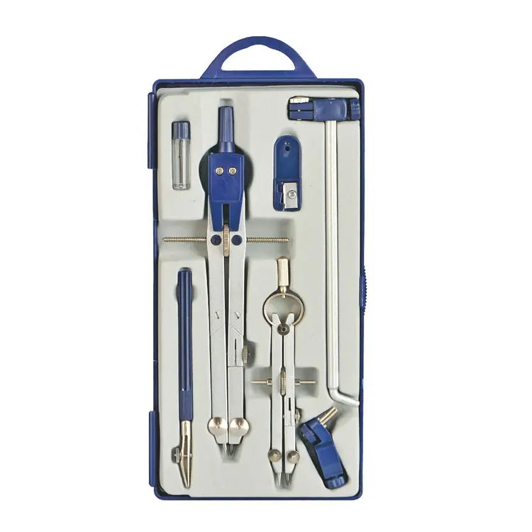 School Student Geometry Drawing Compass Set In Blue Box - Buy Drawing ...