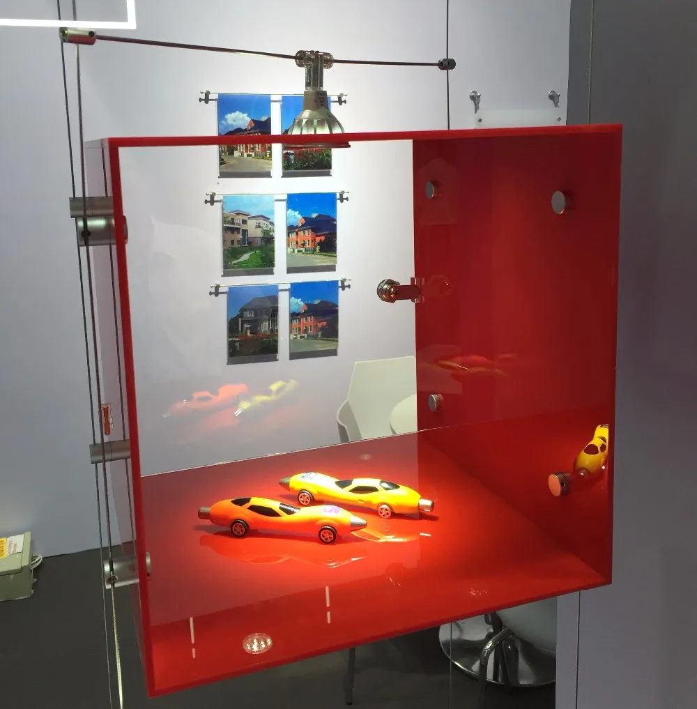 Lighted Showcase Clear Large Cubes Hanging Acrylic Display Box - Buy ...