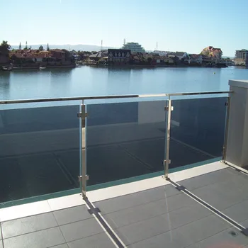 Chrome Finish Outdoor Railing System Tinted Glass Balustrade - Buy ...