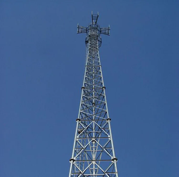 Self Supporting 30 Meter Telecom Tower Steel Tubular Pole Galvanized ...