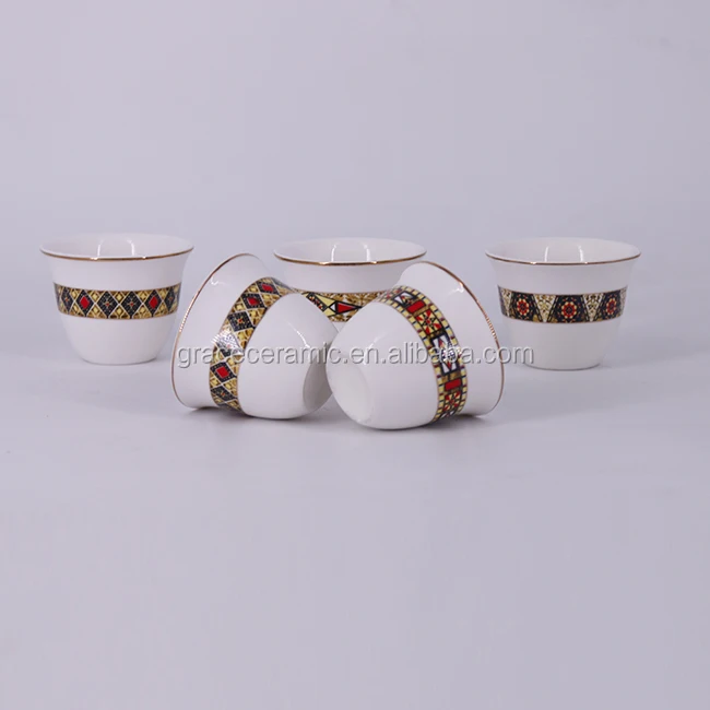 Ceramic Porcelain Fine Bone China - 12pcs Cawa Cup Set