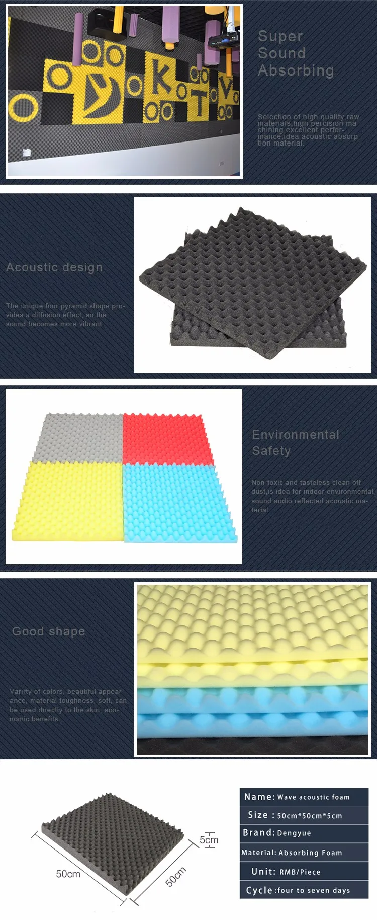 Wave Acoustic Foam - Soundproofing Material for Studios