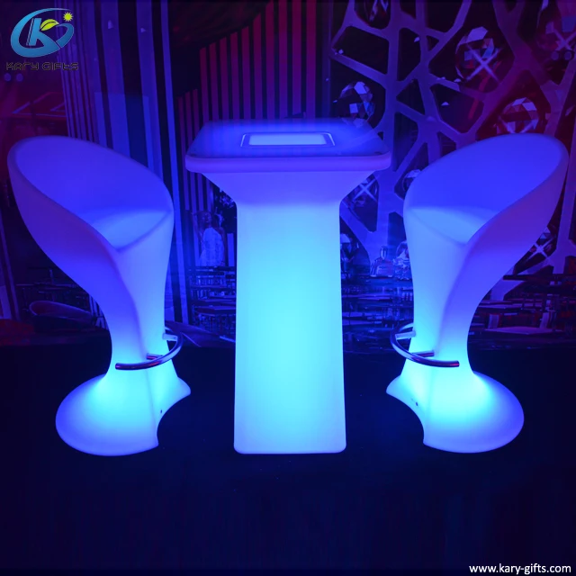 LED Table and Chair Glow in the Dark Furniture by KARY GIFTS