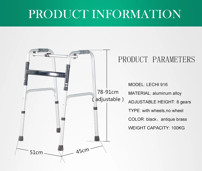 Disabled Old People Standing Frame Walking Aids Rollator Elderly Walker ...