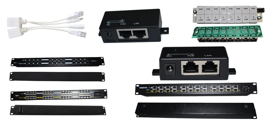 Rack Mount Passive Poe Injector 24v 120w Poe Panel 16 Port For Passive ...