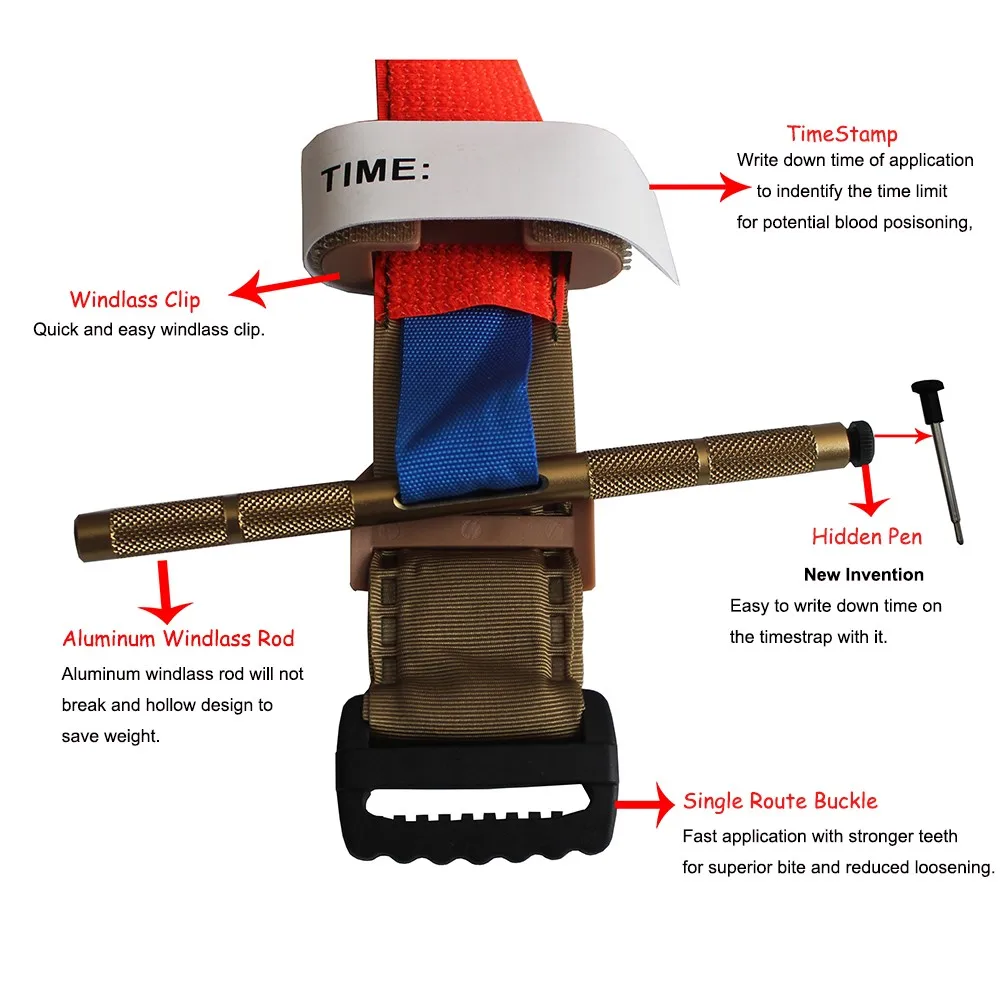 Factory New Design First Aid Kit Medical Supply Metal Aluminum Windlass Tourniquet - Buy Metal ...