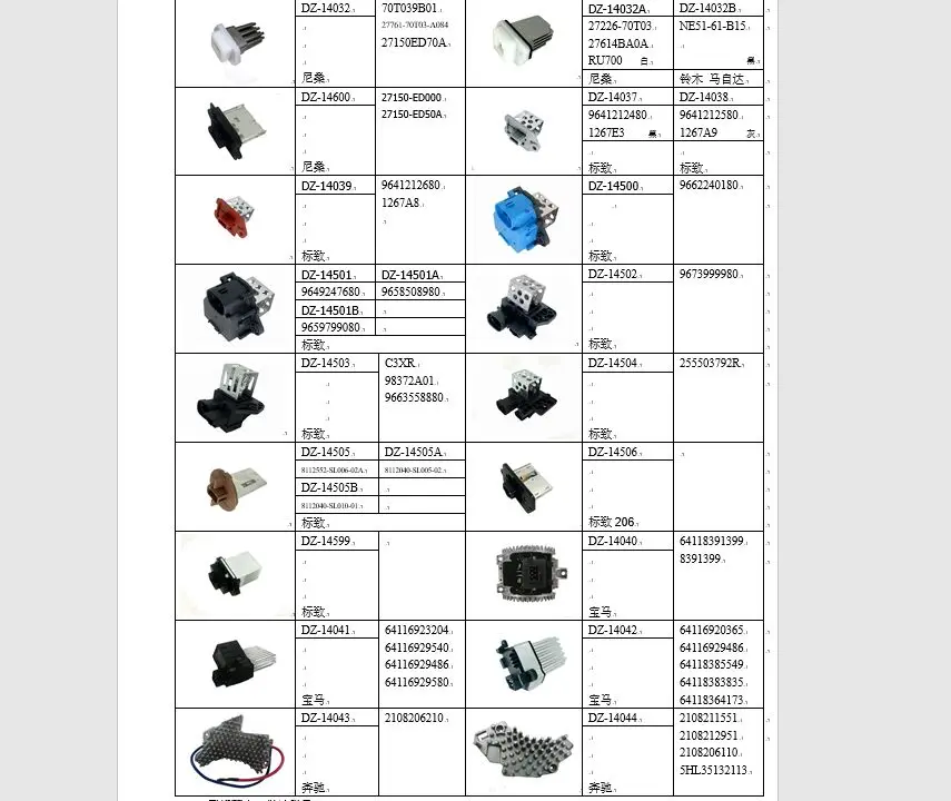Heater Blower Motor Fan Resistor Cooling Fan Module 4807200001 ...