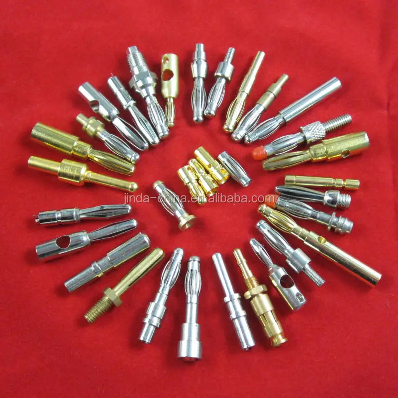 High Voltage 4mm Safety Stackable Shrouded Banana Plug