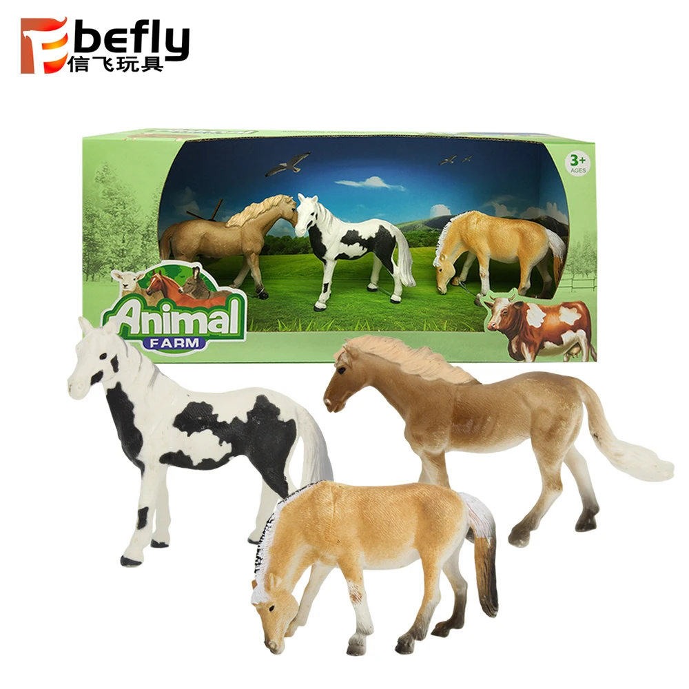 Bulk Kids Plastic Animal Figures Farm Play Set Toy - Horse, Cow, Sheep ...