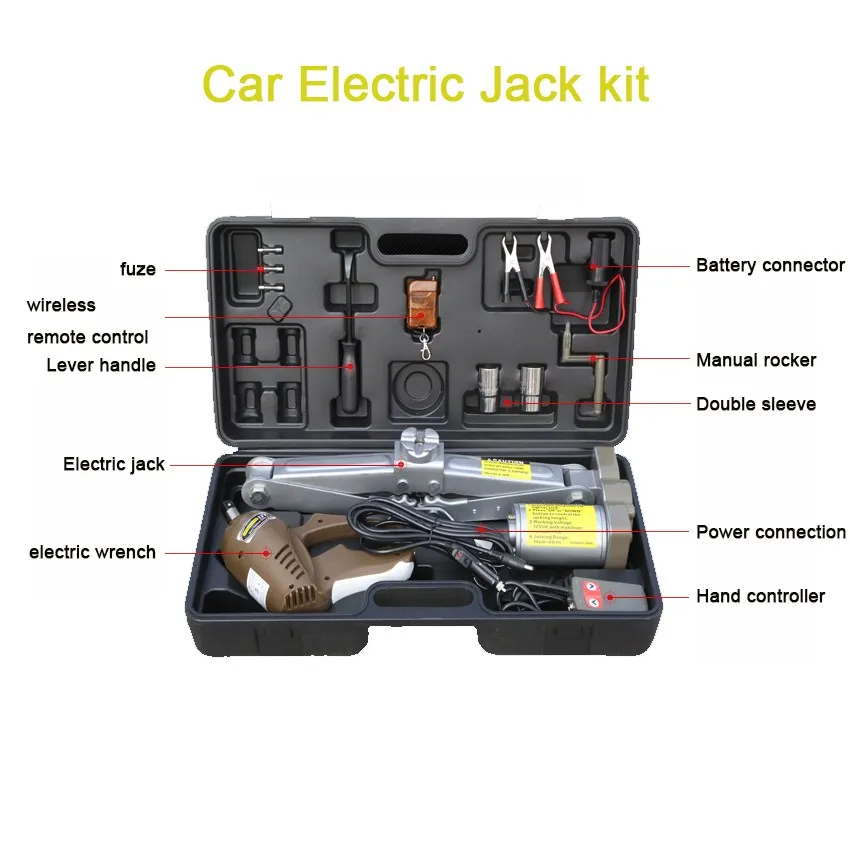 Steady Quality 12 Volt 3t Electric Car Jack With Impact Wrench Kit ...