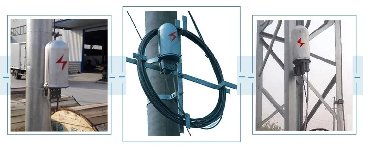 Durable Pole Mounted ADSS/OPGW Fiber Optical Cable Joint Closure