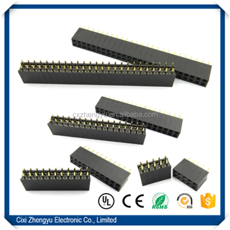 2.54mm Double Row Female 2~40P Breakaway PCB Board Pin Header Socket ...