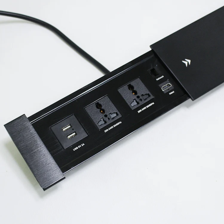 Furniture Mounted Multifunction Usb Socket Table Power Sliding Cover ...