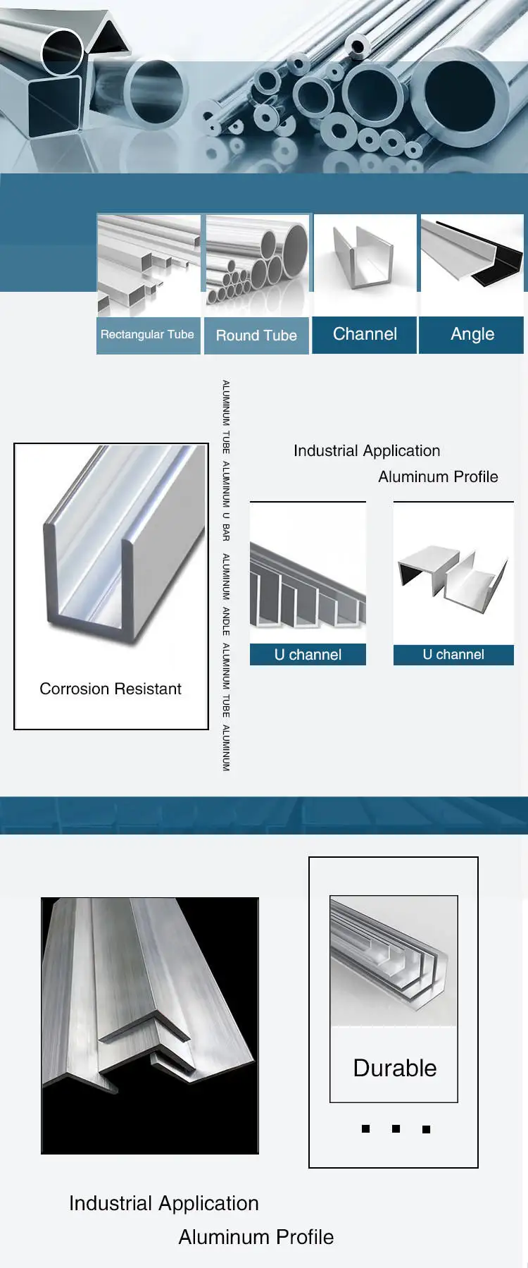 Many Sizes and Shapes Aluminum Channel Frame - Durable & Versatile