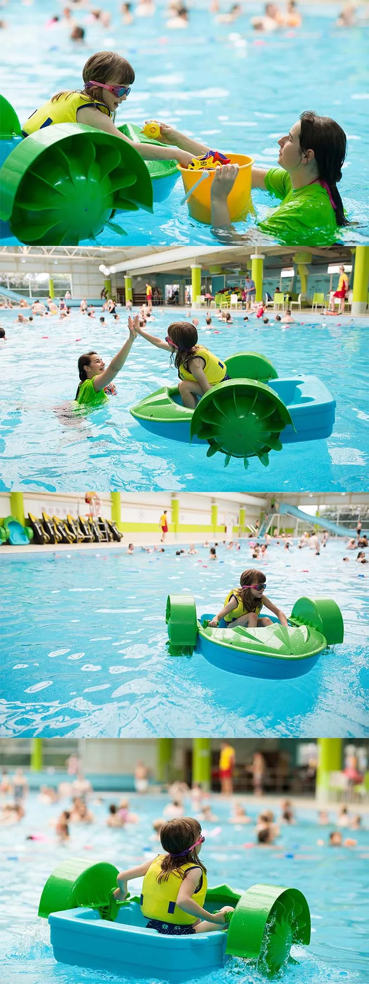 High Quality Family HDPE Plastic Hand Pedal Kids Paddle Boat for Water ...