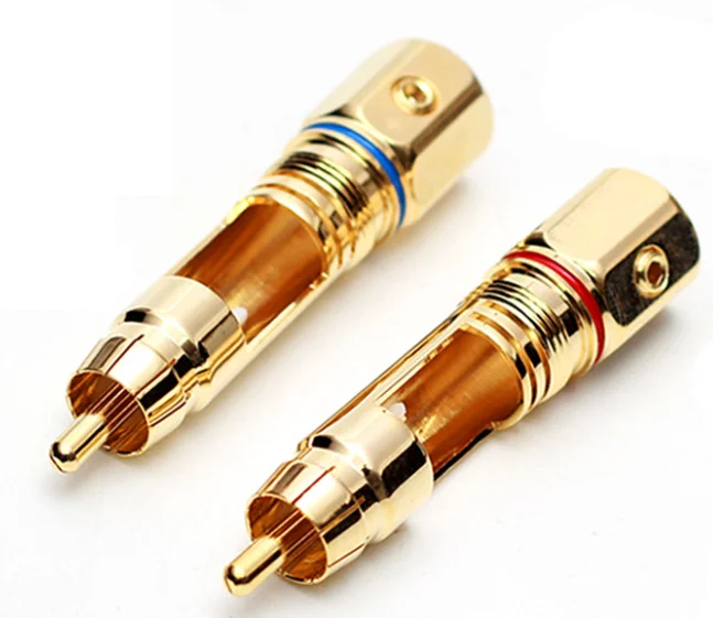 Rca Plug High Quality Carbon Fiber 24k Gold-plated Rca Connectors - Buy ...