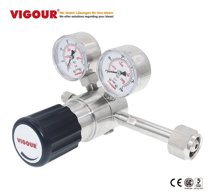 Oxygen Cylinder Pressure Regulator N2 Regulator With Gauge - Buy Oxygen ...