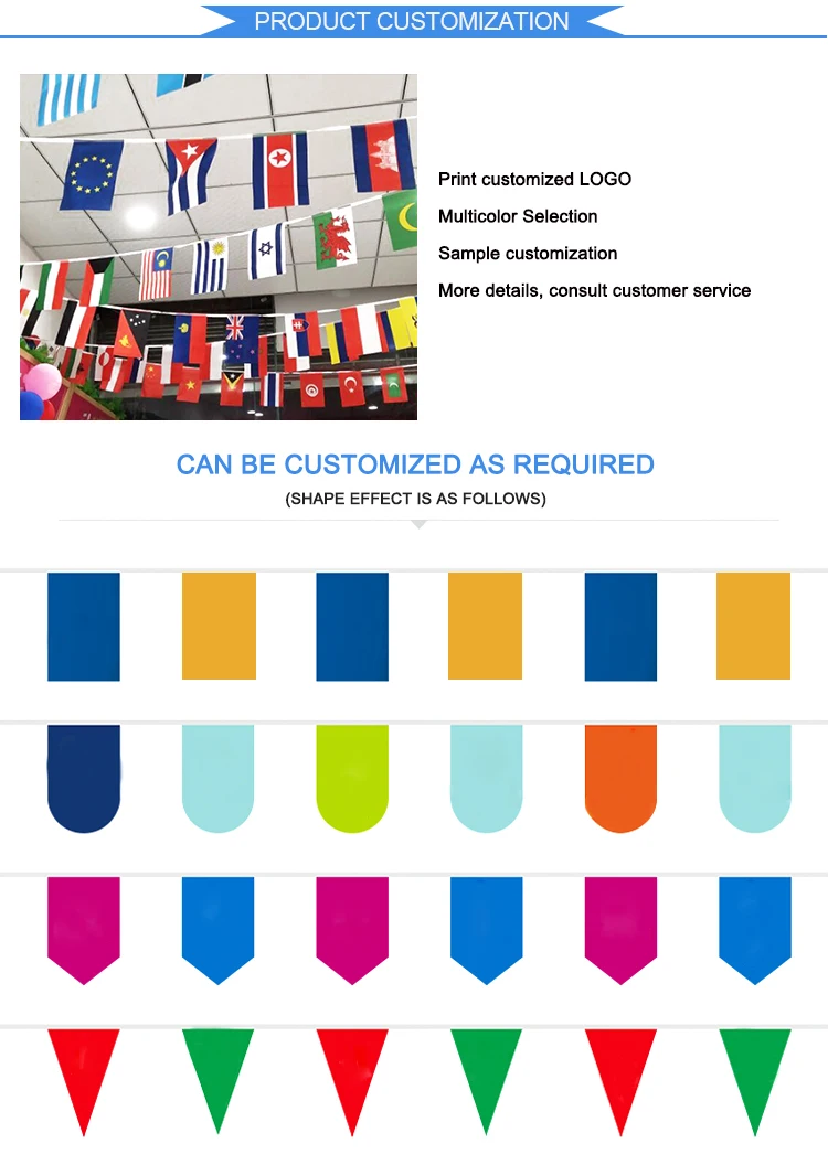 Plastic Pennants Flags Triangular Flags Pe Pennant Banner String Flags ...