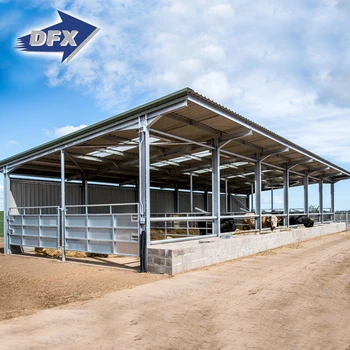 Prefab Steel Structure Cattle Farm Cow Shed Design Construction ...