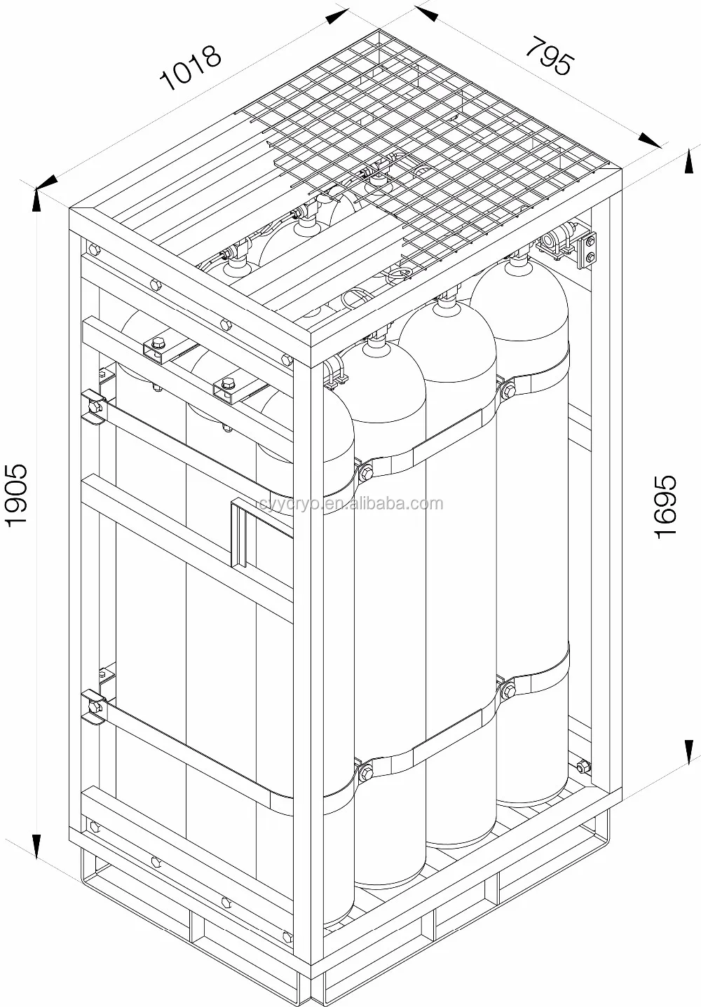 좋은 품질 산업 가스 실린더 랙 가격 산소 가스 실린더 번들| Alibaba.com