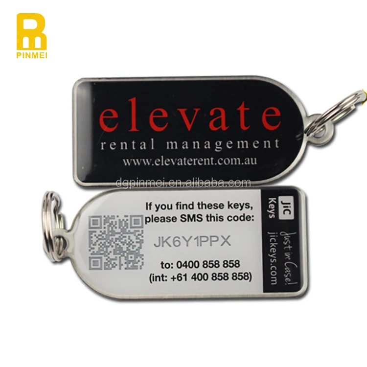 Custom Hotel Key Tags with Unique QR Code ID Numbers