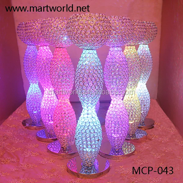 Wedding Led Light Shiny Crystal Table Centerpiece Decoration Wedding ...