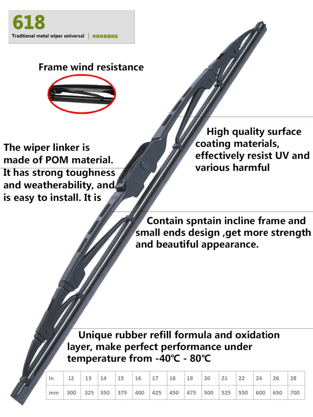 Factory Wholesale Car Wiper/traditional Metal Wiper/flat Wiper And ...