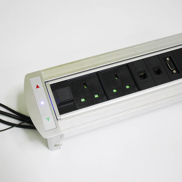 Hidden Office Desk Motorized Vault Table Top Switch Outlet