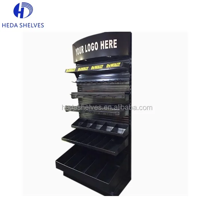 Customized Steel Tools Retail Display Stand - Durable & Easy Assembly