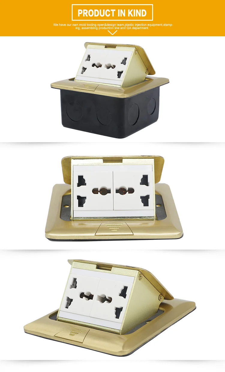 Waterproof Brass Alloy Floor Mounted Square Pop Up Power Plug Socket ...