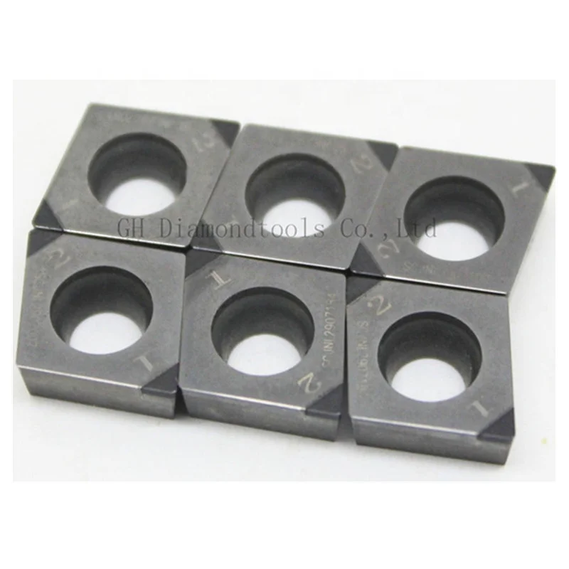 Cnc Cbn Tip Cutting Tools Pcbn Tipped Carbide Inserts Ccgt060204 Dcmt070204 For Turning Hardened ...