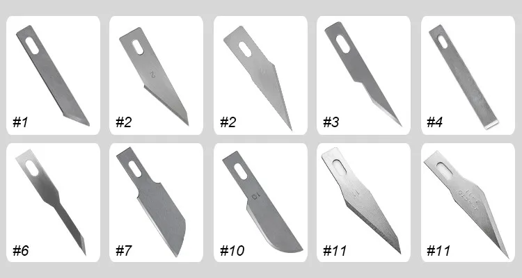 5pcs #11 Precision Steel Blades Carving Tools Engraving Hobby Blades ...
