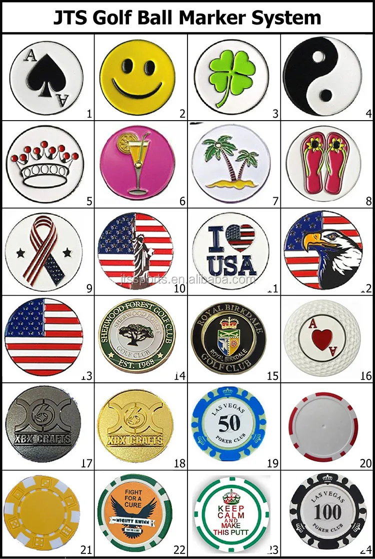 Custom Metal Golf Ball Markers - Durable and Stylish