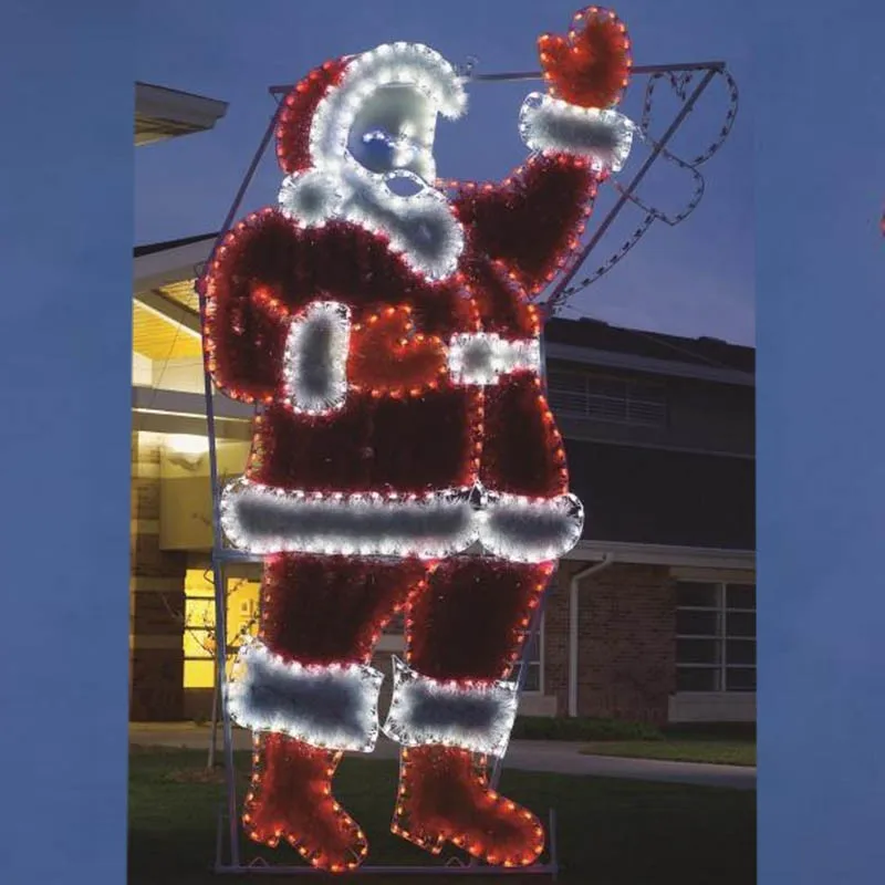 Outdoor Giant Led Father Santa Commercial Waving Santa For Holiday Lawn ...